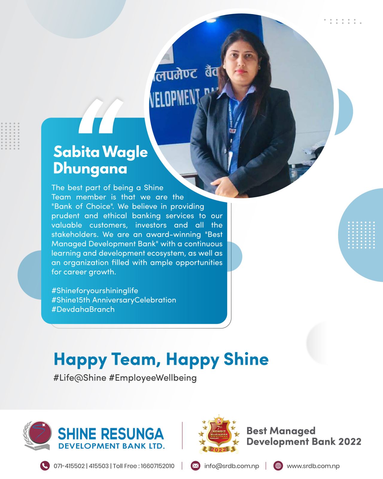 Employee Experience at Shine Resunga Development Bank Limited