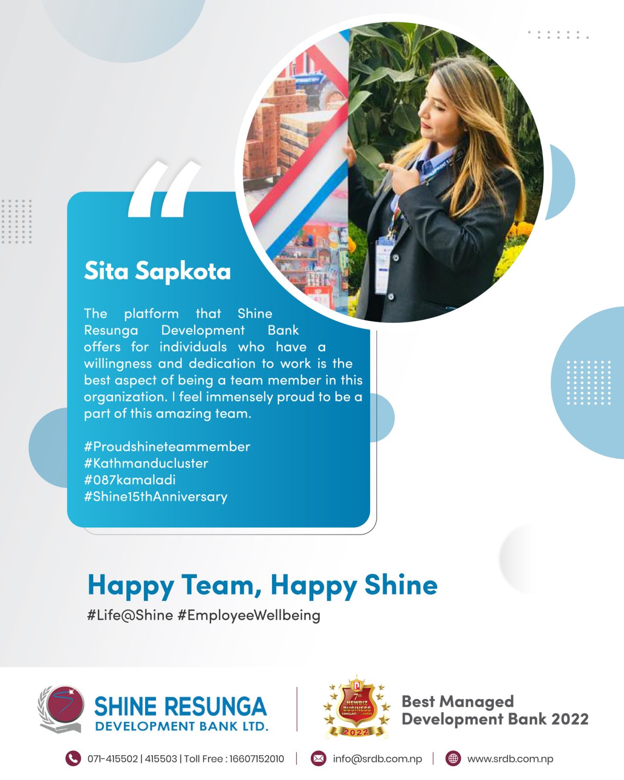 Employee Experience at Shine Resunga Development Bank Limited